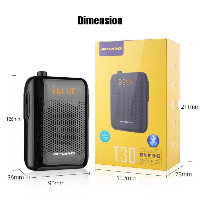 T30 Bluetooth Portable Microphone Speaker, 20W Voice Amplifier with Wi ...